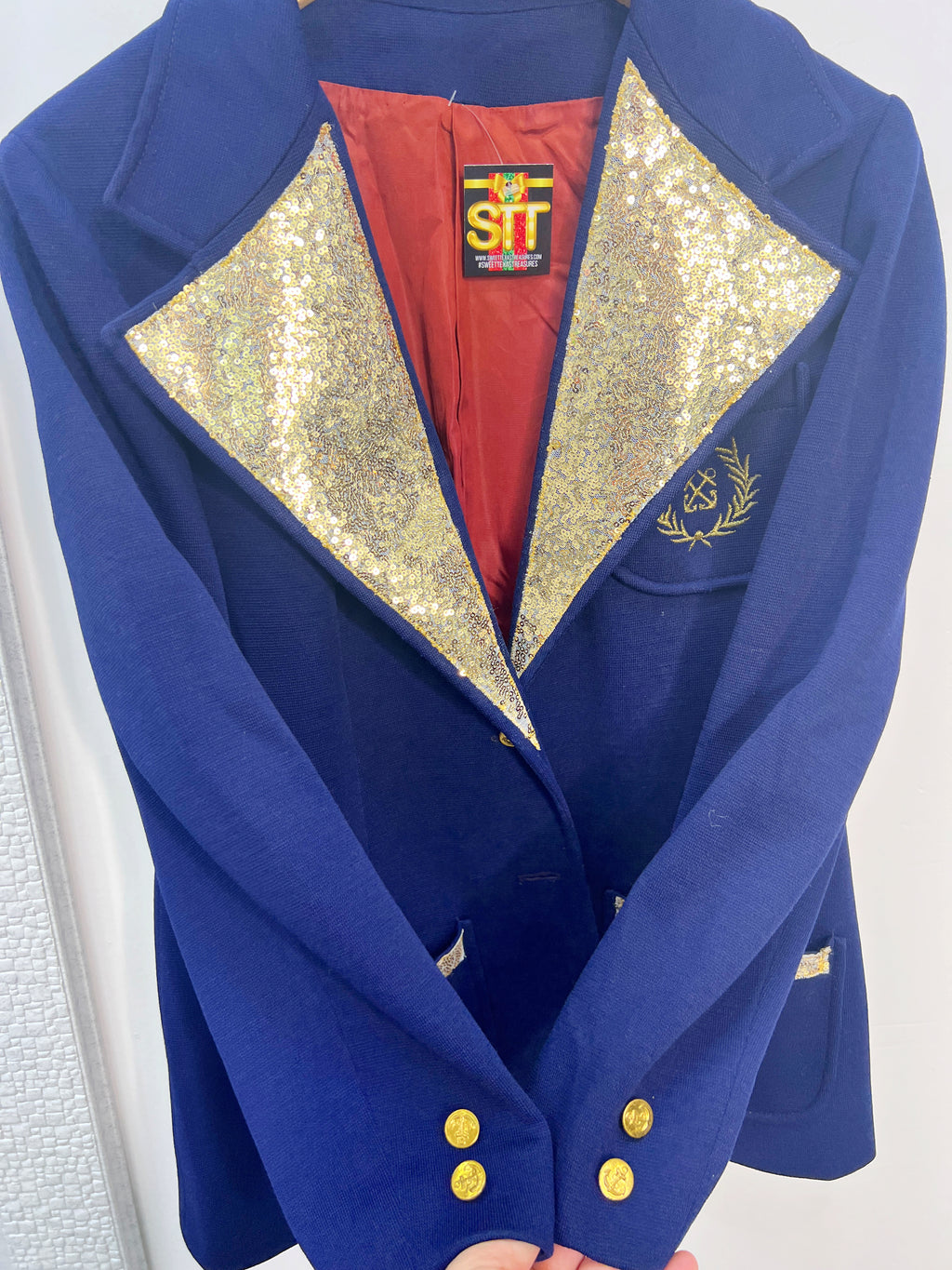 *True Treasure* Upcycled Nautical Blazer – Sweet Texas Treasures