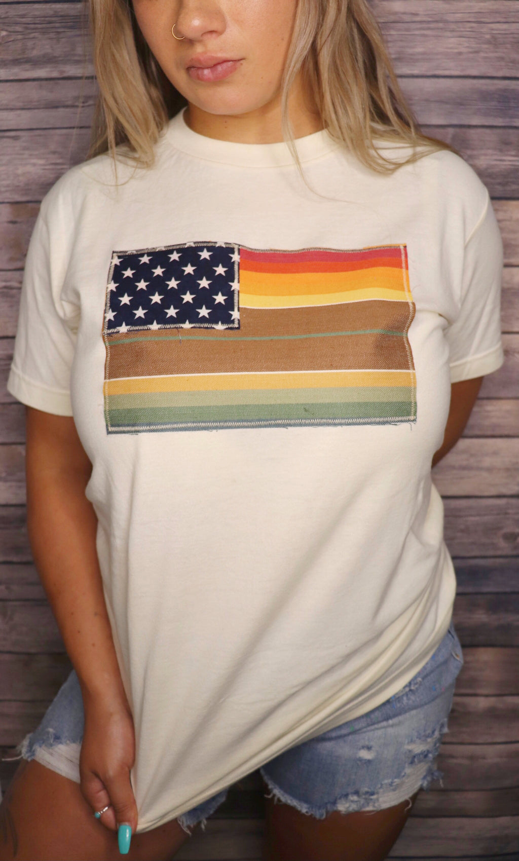 Sol Serape Flag Tee – Sweet Texas Treasures